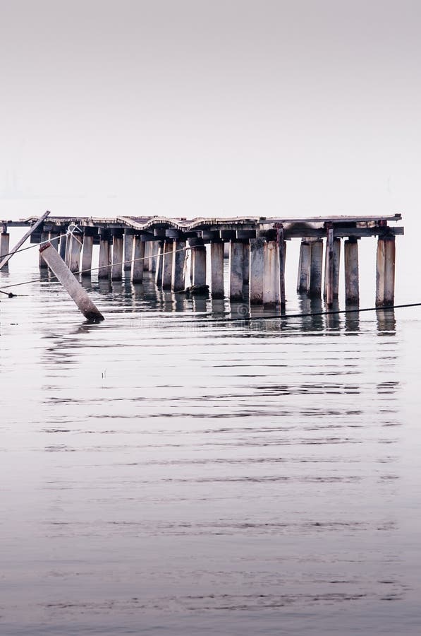 Jetty at the sea stock image. Image of stone, pillars - 32393277