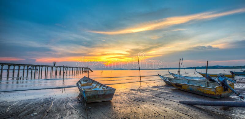 Jetty Sunset II stock image. Image of landscape, platform - 34715077