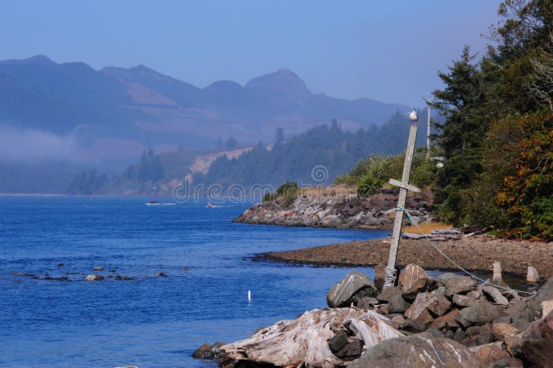 Jetty View on Oregon Coast stock photo. Image of mountains - 27479758