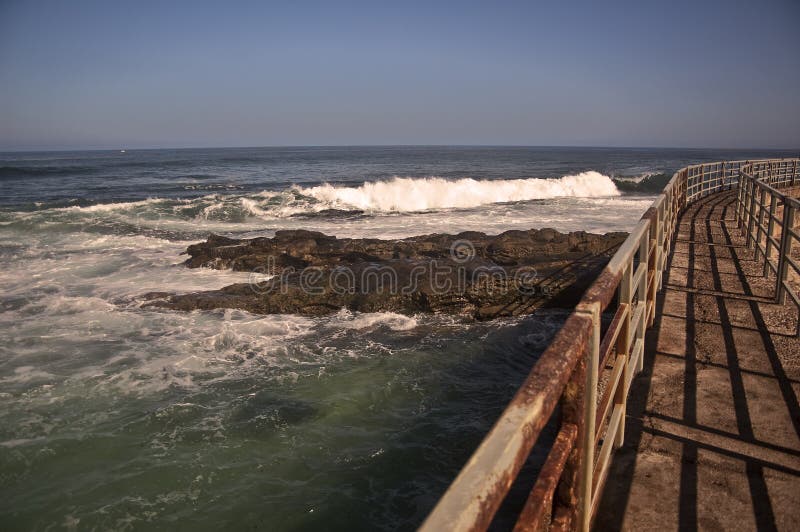 Jetty Walk stock photo. Image of coast, diego, walk, waves - 10861886