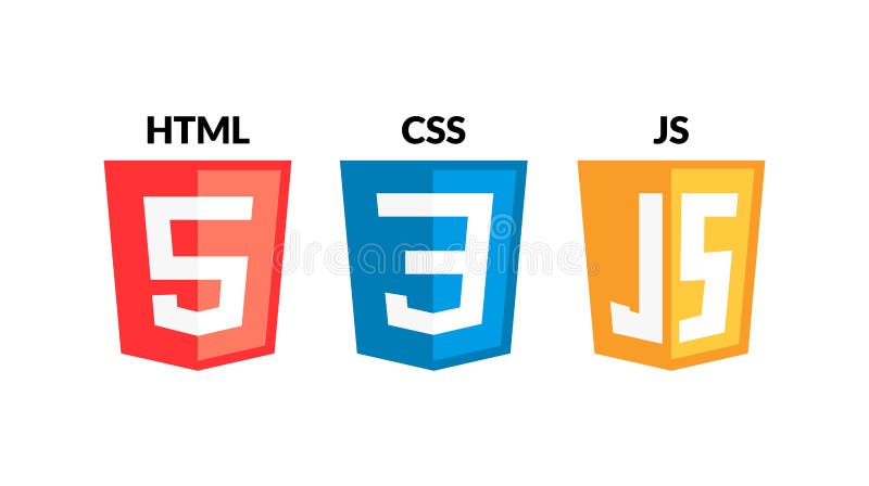 Jeu D'icônes Html5 Css3 Js. Logo De Développement Web Jeu D'icônes Css Html Et Symbole De ...