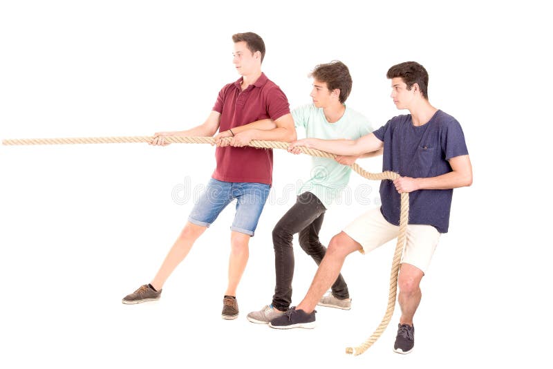 Jeu de corde photo stock. Image du groupe, âge, heureux - 61926972