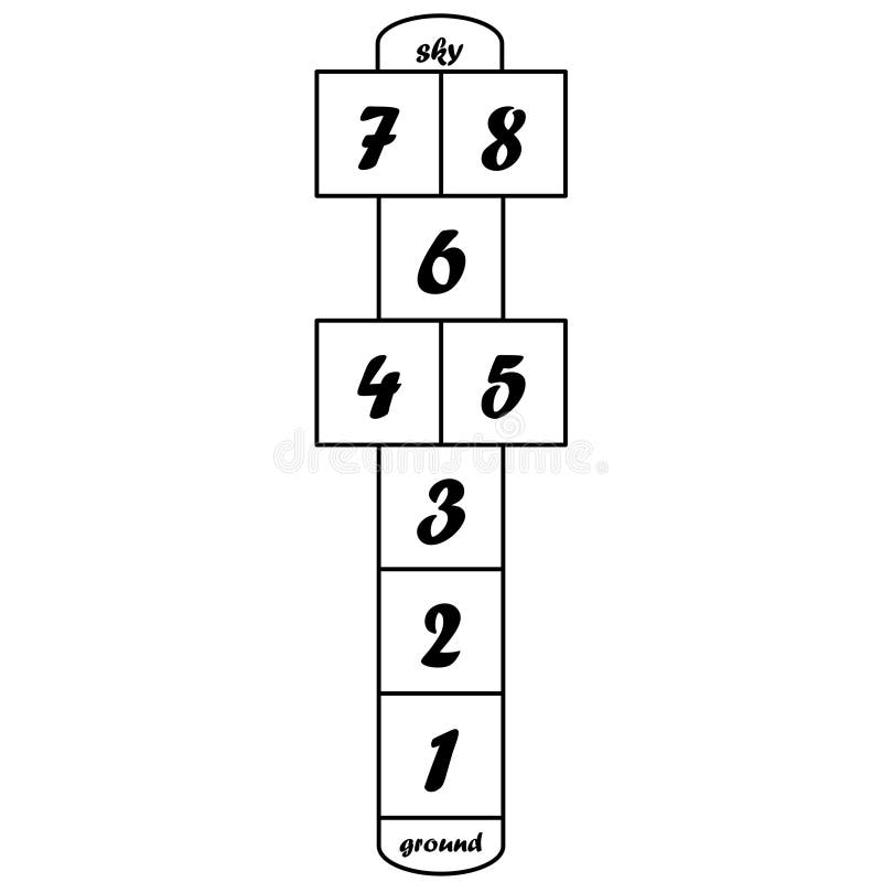 Jeu de marelle anglais illustration stock. Illustration du abstrait ...