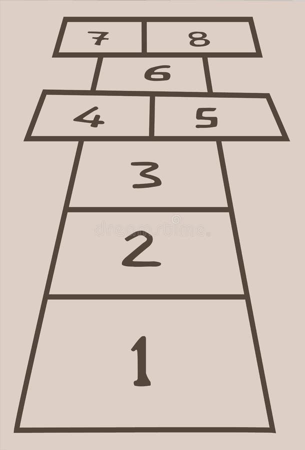 Jeu De Marelle Dans Le Vecteur Illustration de Vecteur - Illustration ...