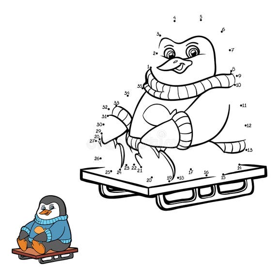 Jeu de nombres (pingouin) illustration de vecteur. Illustration du ...