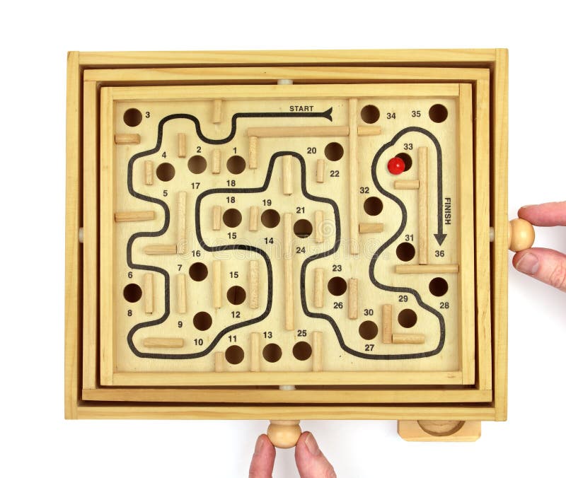 Jeu du jeu de labyrinthe image stock. Image du compétence - 23432227