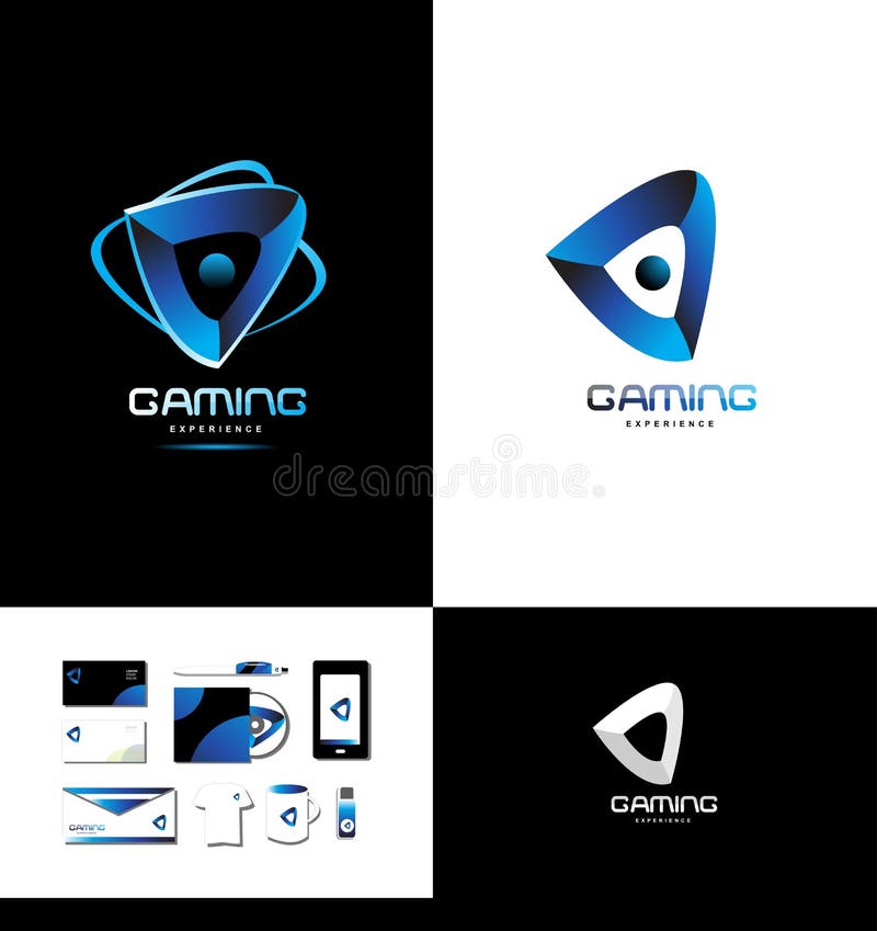 Jeu jouant le logo de jeu illustration de vecteur. Illustration du ...