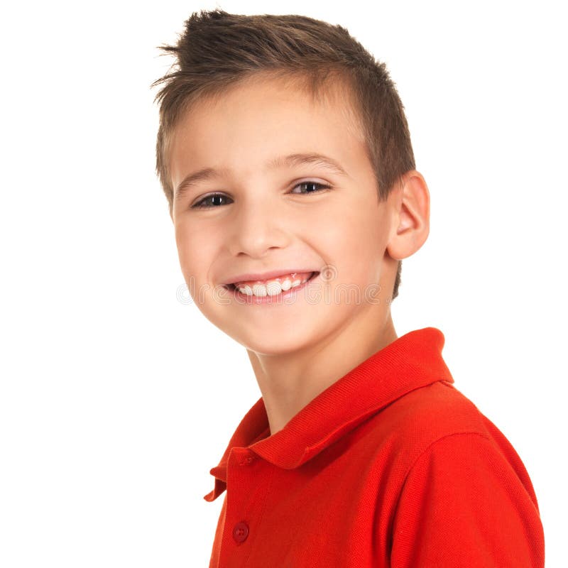Visage De Jeune Garçon Adorable Image stock - Image du heureux, fond ...