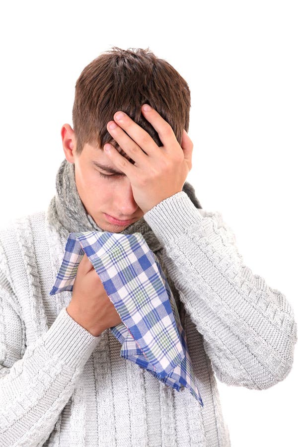Jeune homme malade image stock. Image du coup, caucasien - 33261611