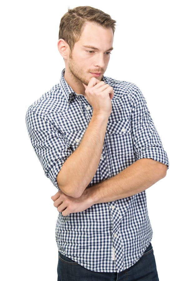 Jeune homme perplexe photo stock. Image du masculin, lumière - 35690346