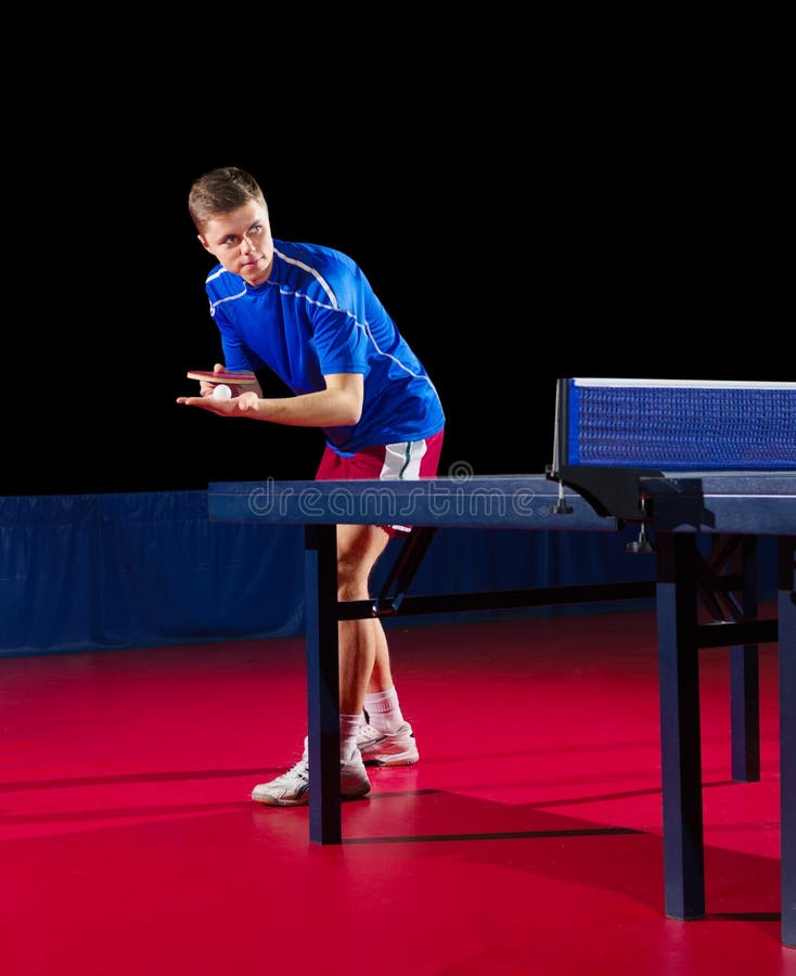 Jeune joueur de ping-pong image stock. Image du professionnel - 48341967
