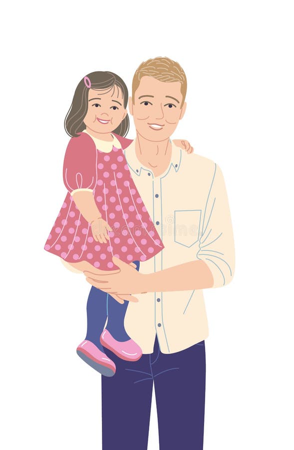 Jeune Père Avec Son Fils Assis Sur Ses épaules Illustration Vectorielle