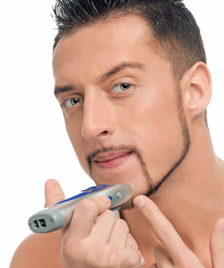 Jeune raser beau d'homme photo stock. Image du frais - 18015854