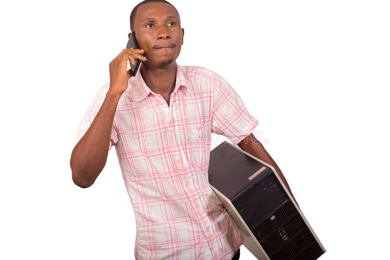 Jeune Informaticien D'afro-américain Photo stock - Image du mâle ...