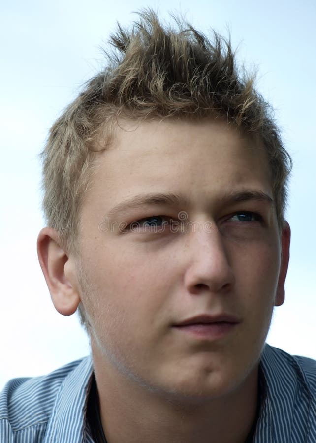 Jeune Verticale Blonde D'homme Photo stock - Image du normal, beau ...