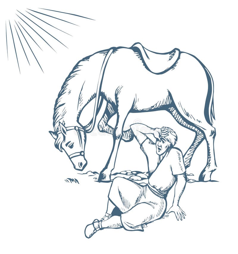 Vector Drawing. a Man Fall from the Horse Stock Vector - Illustration ... Vector Drawing. a Man Fall from the Horse Stock Vector - Illustration ...