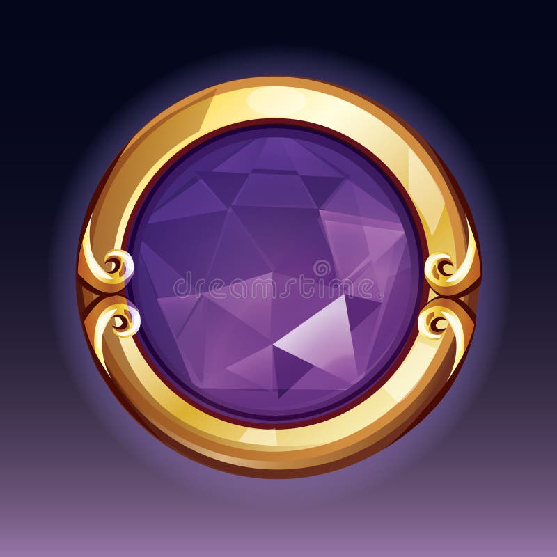 Jewel Button. Vector Illustration Decorative Background Design Stock ...