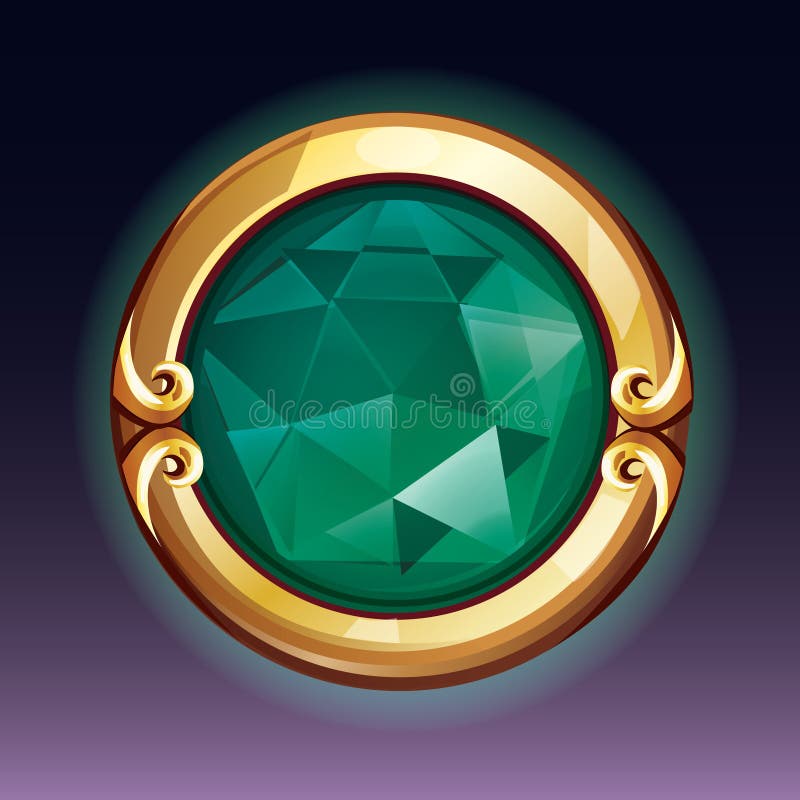 Jewel Button. Vector Illustration Decorative Background Design Stock ...