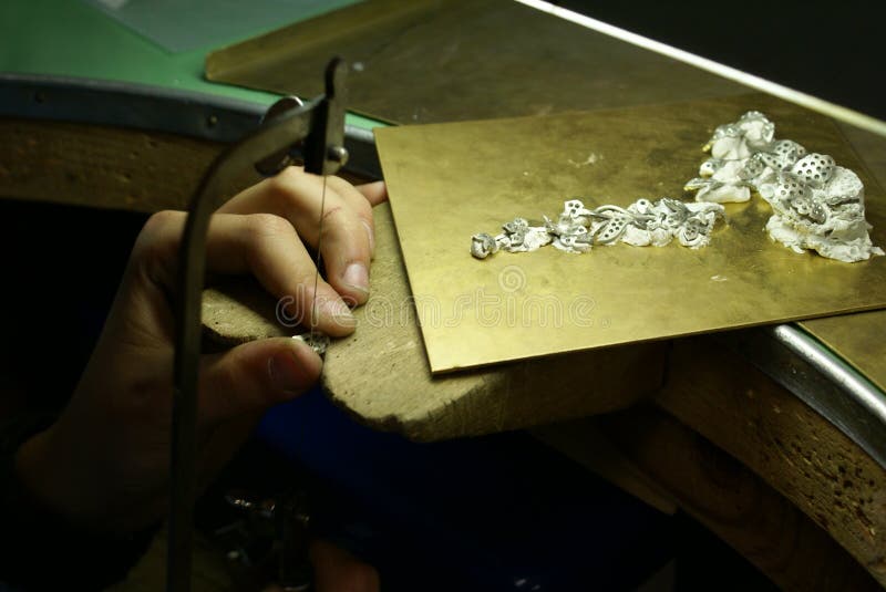 Jewel maker at work stock image. Image of jewellery - 190947763