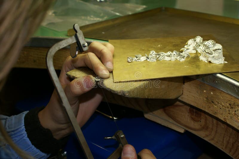 Jewel maker at work stock image. Image of accessory - 190947779