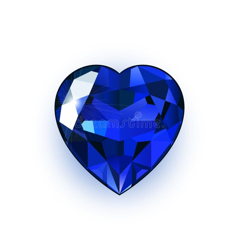 Jewel in the Shape of Heart Isolated on White Background. Stock Vector ... Jewel in the Shape of Heart Isolated on White Background. Stock Vector ...