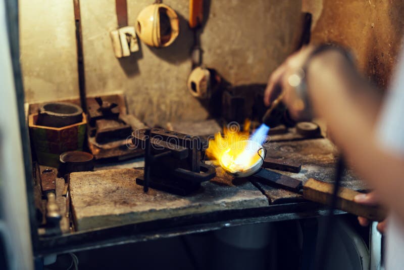 Jeweler welding gold stock photo. Image of jewelry, goldsmith - 62443390