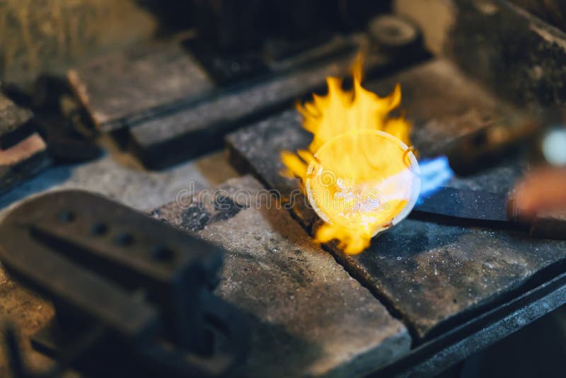 Jeweler welding gold stock photo. Image of natural, artist - 89816138