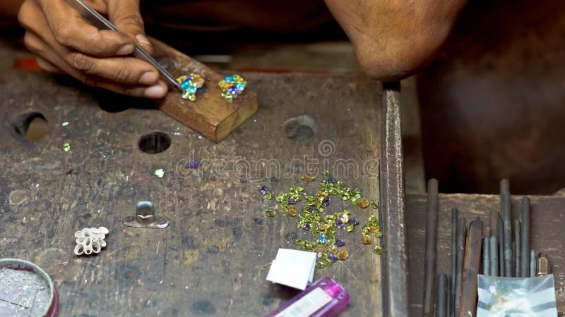 Jeweller Working with Earrings Stock Photo - Image of professional ...