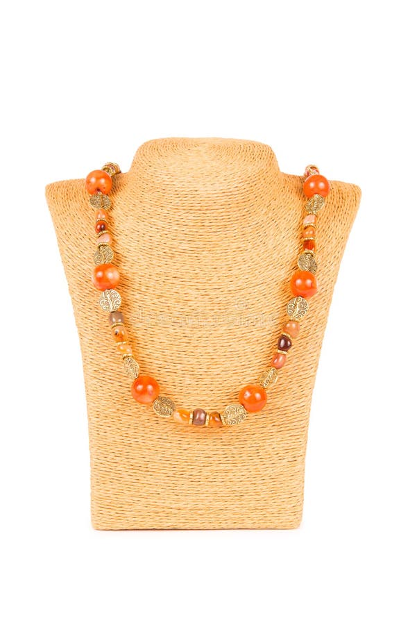 The Jewellery Necklace Isolated on White Background Stock Photo - Image ...