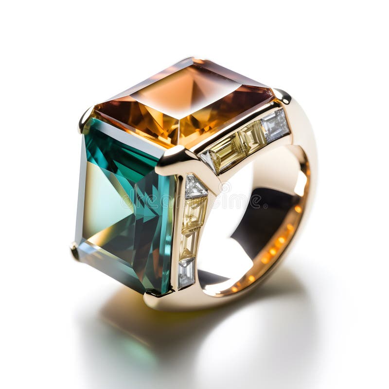 Jewellery Ring on a White Background. AI Generative Stock Illustration ...