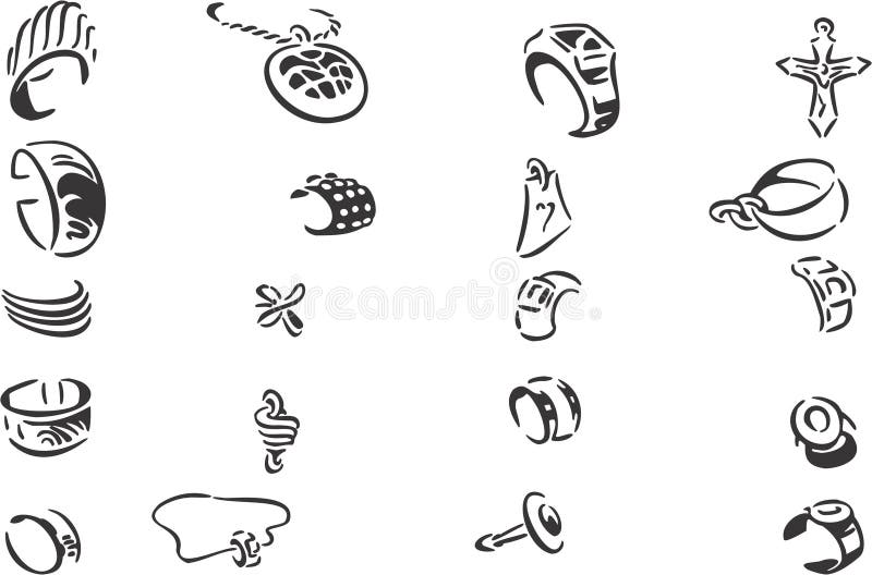 Jewelry stock vector. Illustration of black, drawing, neckless - 7408670