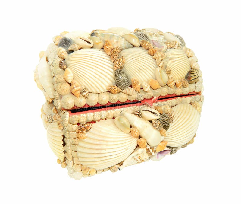 Jewelry Box Decorated with Seashells Stock Photo - Image of chest ...
