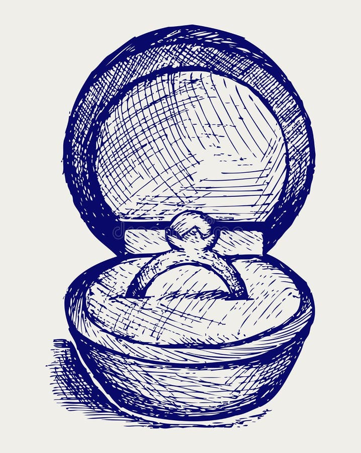 Jewelry box. Doodle style stock vector. Illustration of painting - 29606407