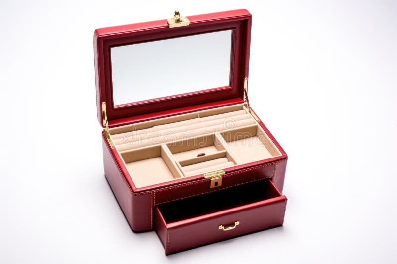 Jewelry Box, Empty and Open Stock Image - Image of storage, generative ...