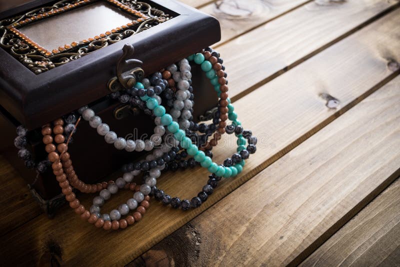 Jewelry Box Full of Beads, Treasure Chest Stock Photo - Image of ...
