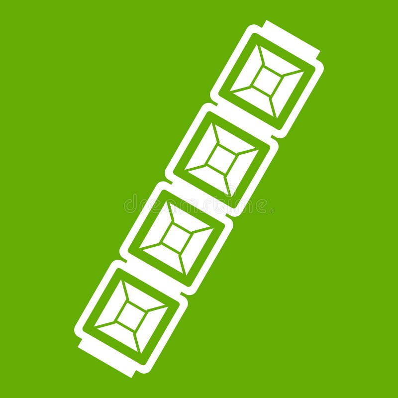 Jewelry chain icon green stock vector. Illustration of link - 98478486