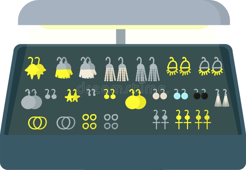 Jewelry Display Case stock vector. Illustration of jewelry - 346788460