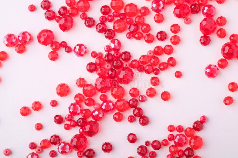 Jewelry Gems Beads Red Color Stock Image - Image of accessory ...