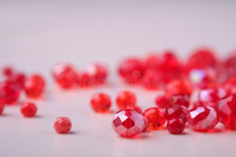 Jewelry Gems Beads Red Color Stock Image - Image of beads, color: 151333905