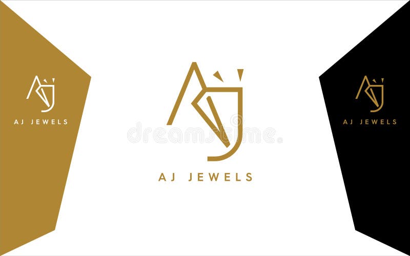 Jewelry Letter AJ Modern Logo Stock Vector - Illustration of wedding ...