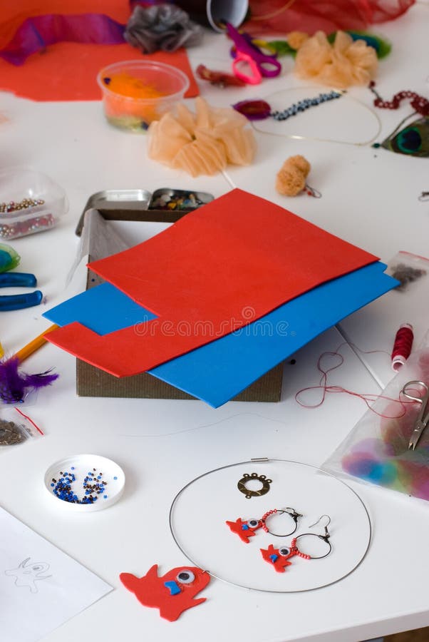 Jewelry making stock image. Image of beads, fabric, crafts - 40920321