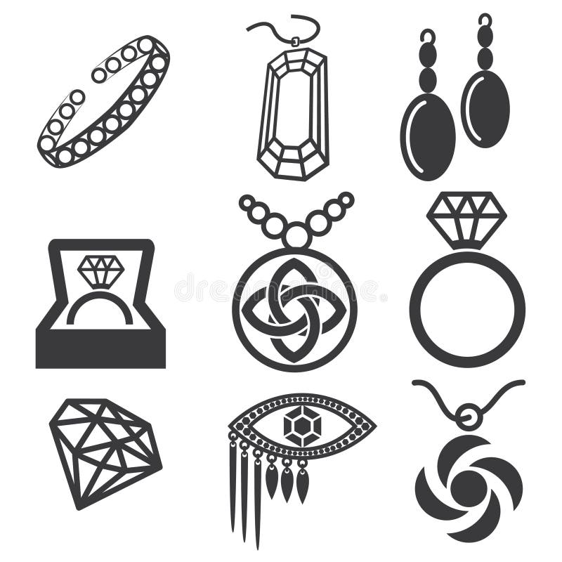 Jewelry mark set stock vector. Illustration of shapes - 50756734