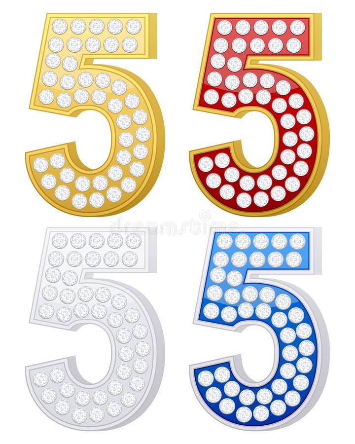 Number 5 Five, Educational Card,learning Counting with Fingers Stock ...