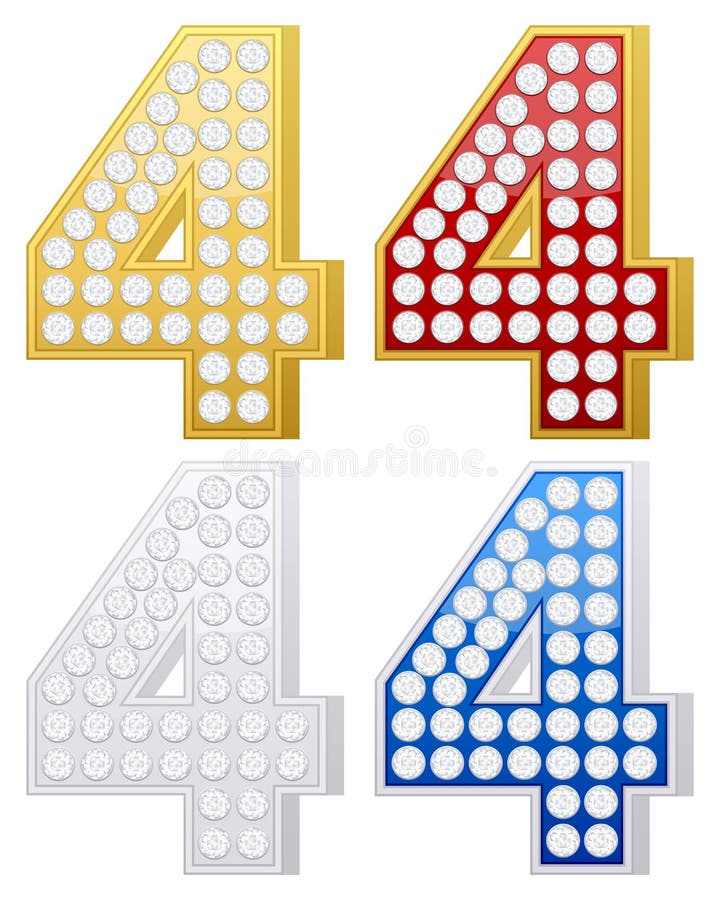 Golden Bling numbers stock vector. Illustration of metal - 54227147