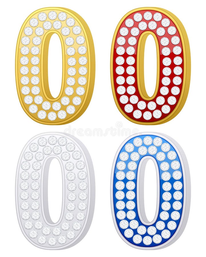 Number 0 Zero Made of Purple Plastic with Abstract Holes Isolated on ...