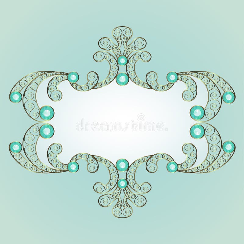 Jewelry pattern frame stock vector. Illustration of ornate - 62776823