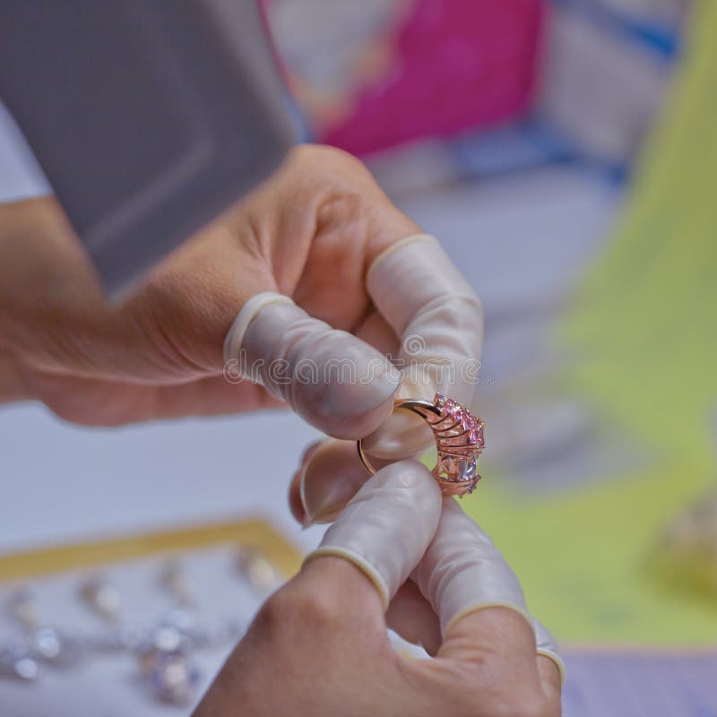 Jewelry Quality Control stock photo. Image of enlarge - 27351016