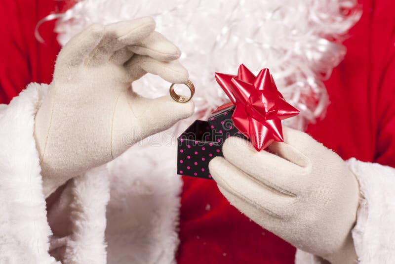 Jewelry Ring Gift Santa Claus Stock Photo - Image of jewel, claus: 31371126