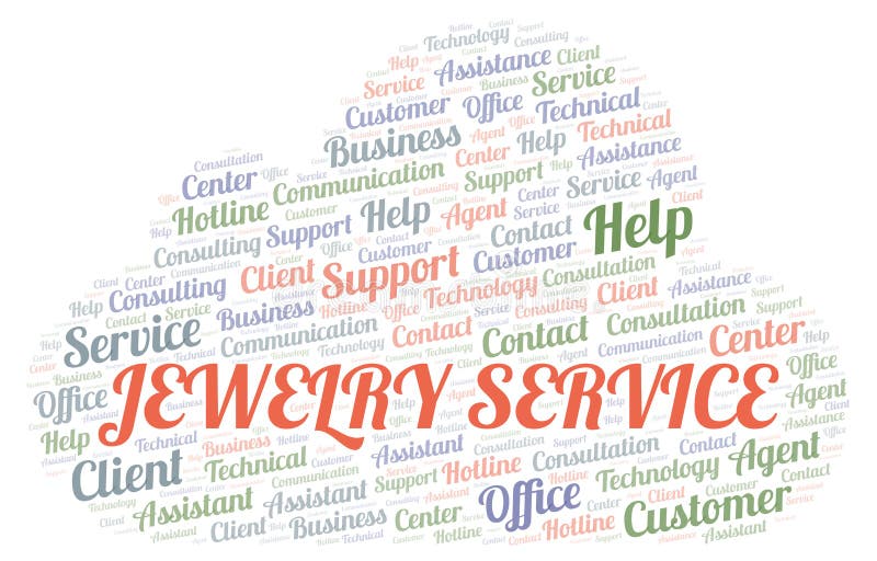 Jewelry Service Word Cloud. Stock Illustration - Illustration of ...