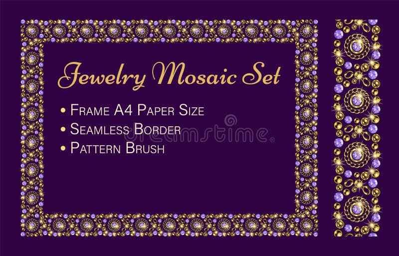 Rhinestone Border Stock Illustrations – 157 Rhinestone Border Stock ...